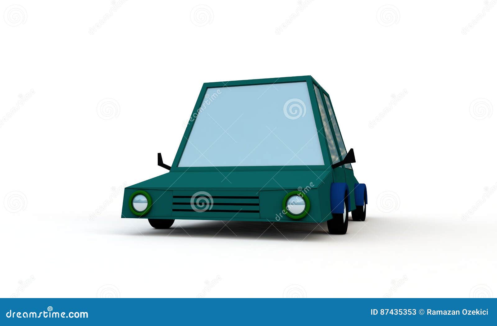 Low Poly Car Model, Background 3d Render Stock Illustration ...