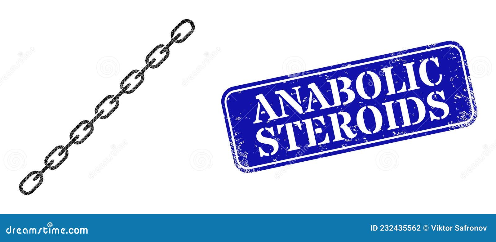 Rubber Anabolic Steroids Badge with Chain Triangle Filled Icon Stock ...