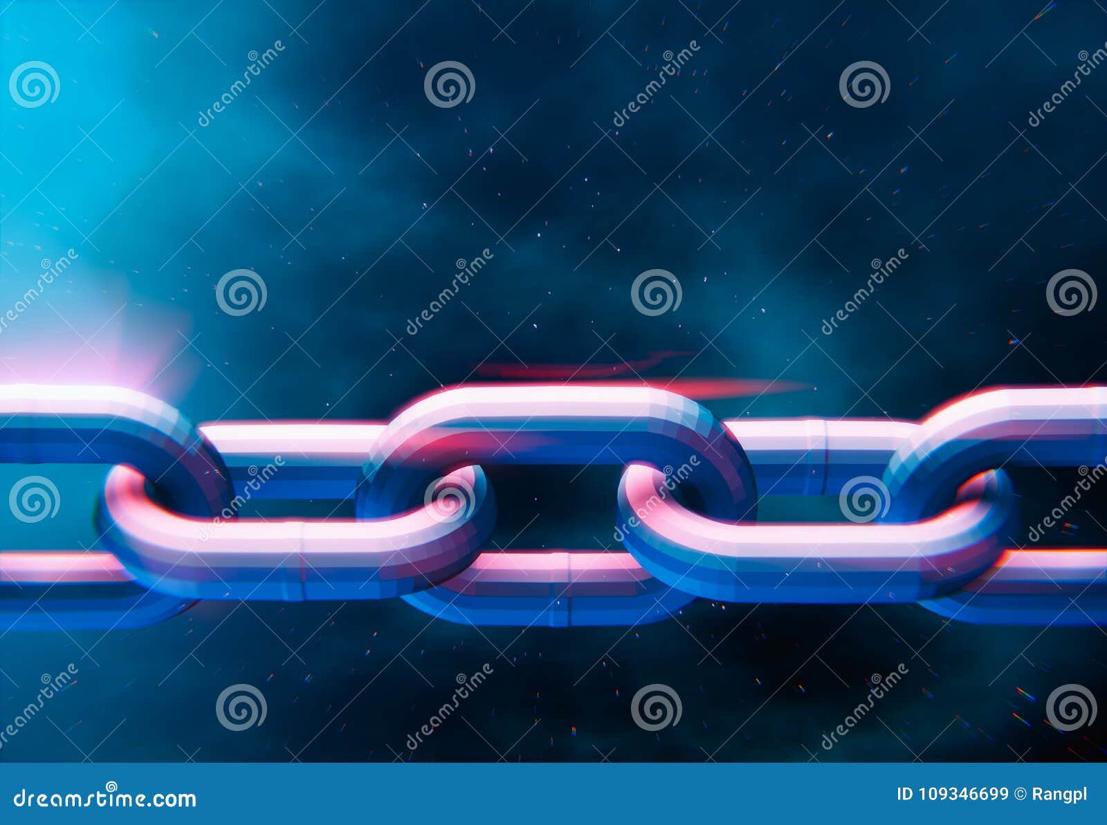 Low poly chain link rings stock illustration. Illustration of data ...