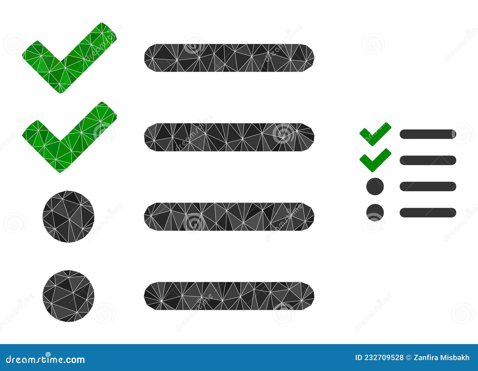 Vector Polygonal Check List Icon Stock Vector - Illustration of ...