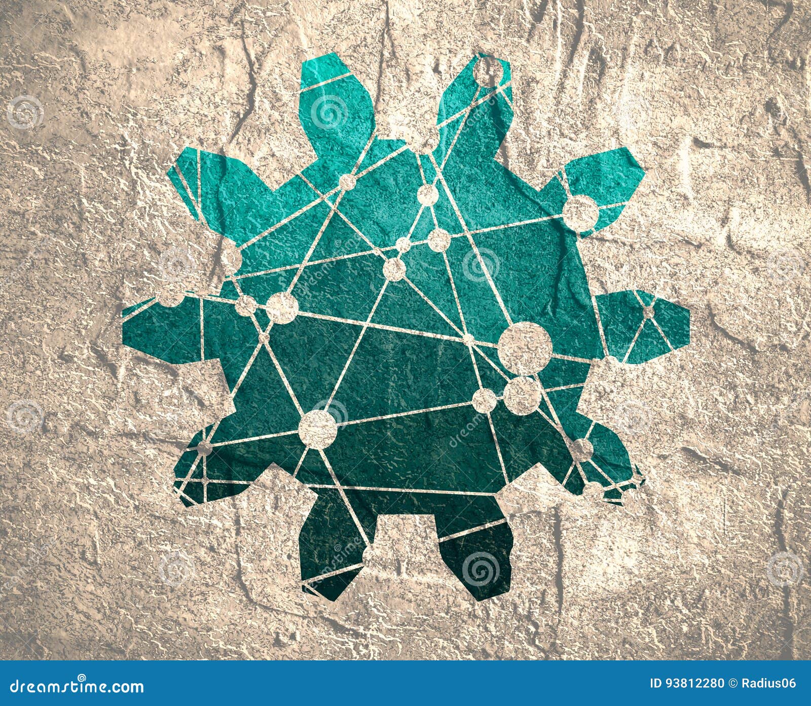 Low poly cog wheel concept stock illustration. Illustration of pinion ...