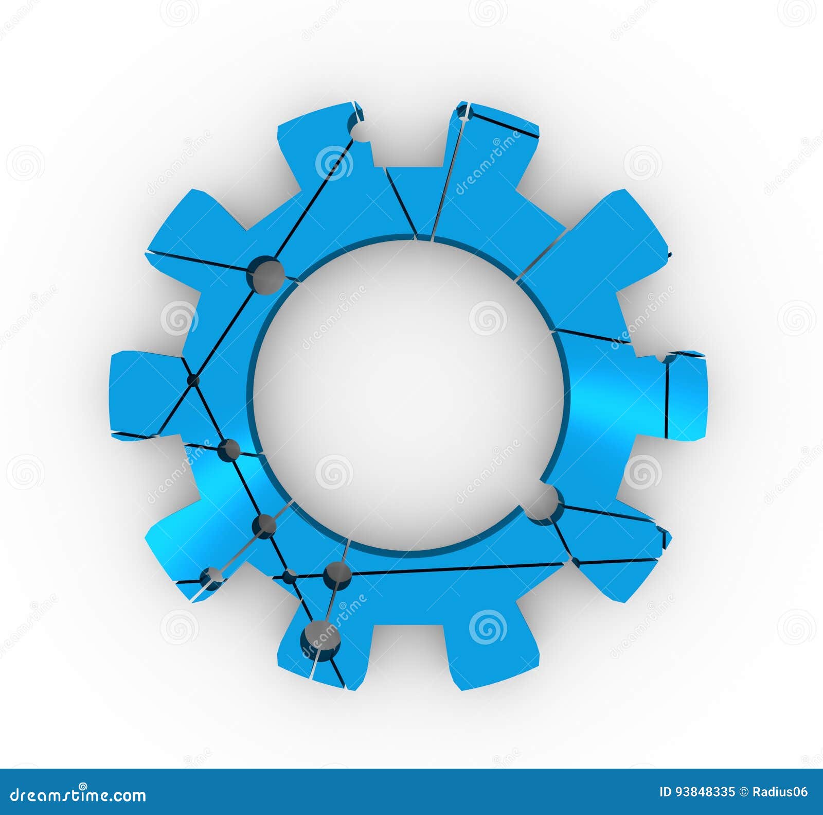 Low poly cog wheel concept stock illustration. Illustration of power ...