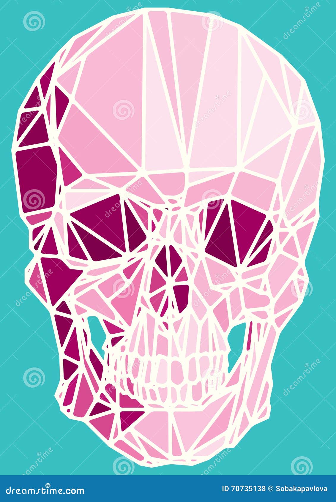 Low-poly Colorful Geometric Skull Art Stock Vector - Illustration of ... Low-poly Colorful Geometric Skull Art Stock Vector - Illustration of ...