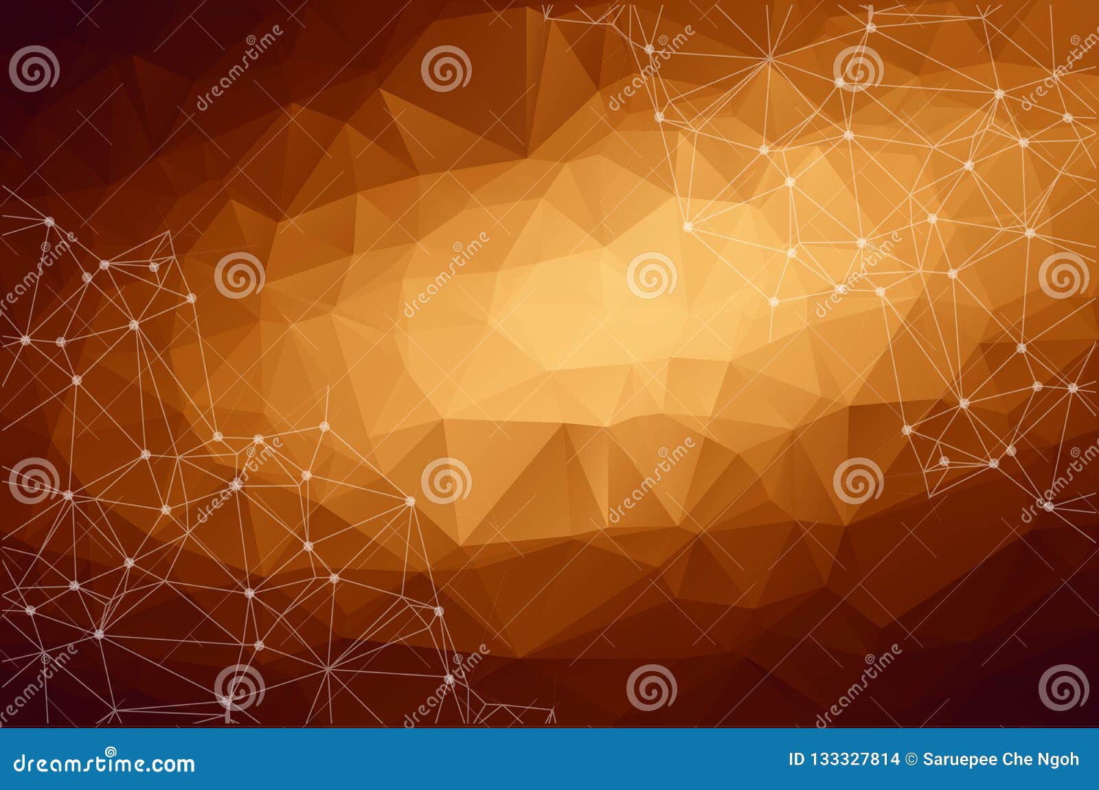 Low Poly Connecting and Dots Background. Vector Tech Design Stock ...