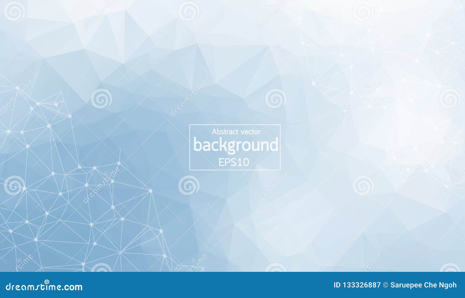 Low Poly Connecting and Dots Background. Vector Tech Design Stock ...