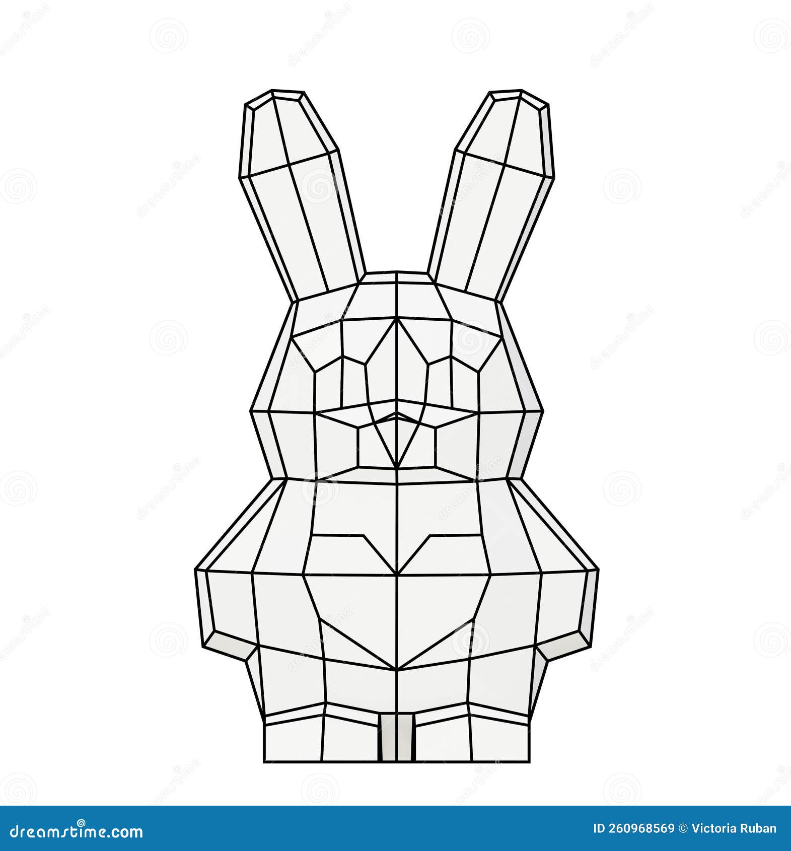 Contour Rabbit Seamless Pattern Cartoon Vector | CartoonDealer.com ...