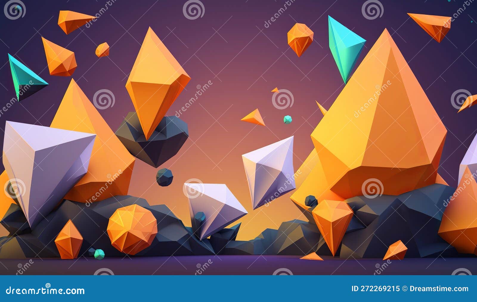 Low Poly Creative Background. Using Your Project Design. Stock ...