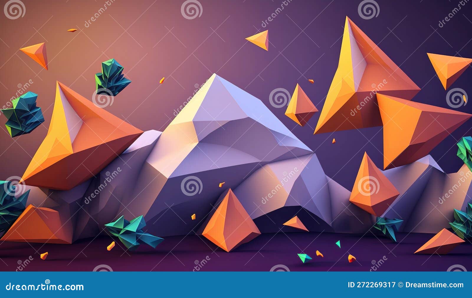 Low Poly Creative Background. Using Your Project Design. Stock Image ...