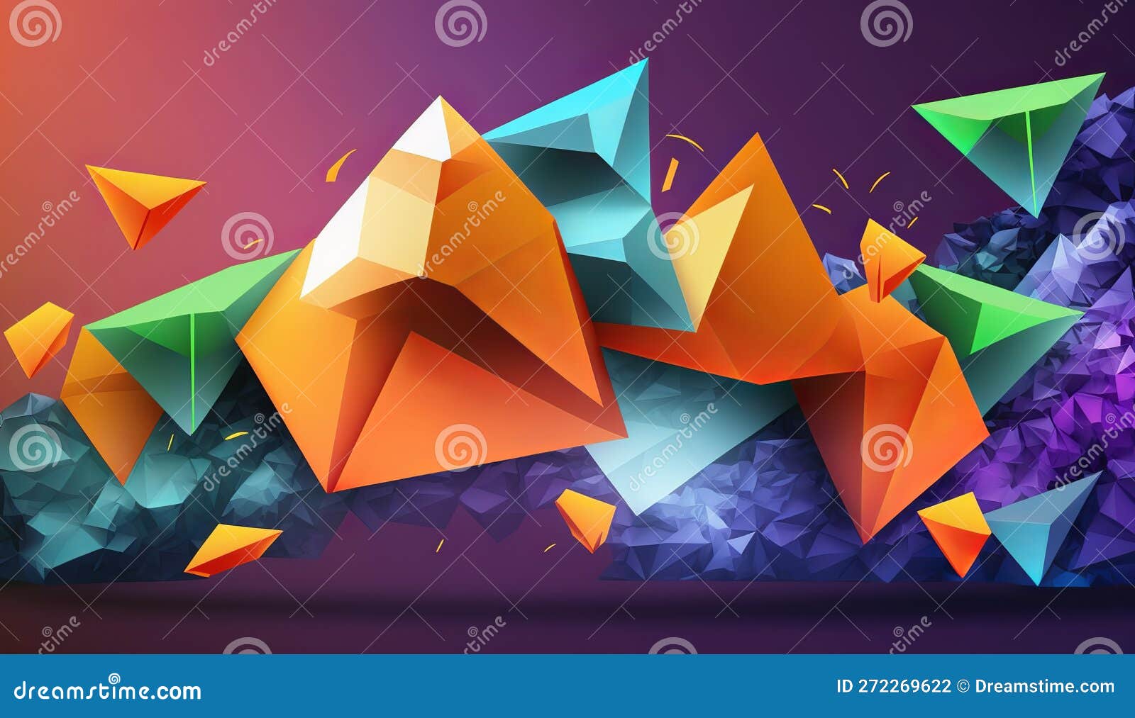 Low Poly Creative Background. Using Your Project Design. Stock ...