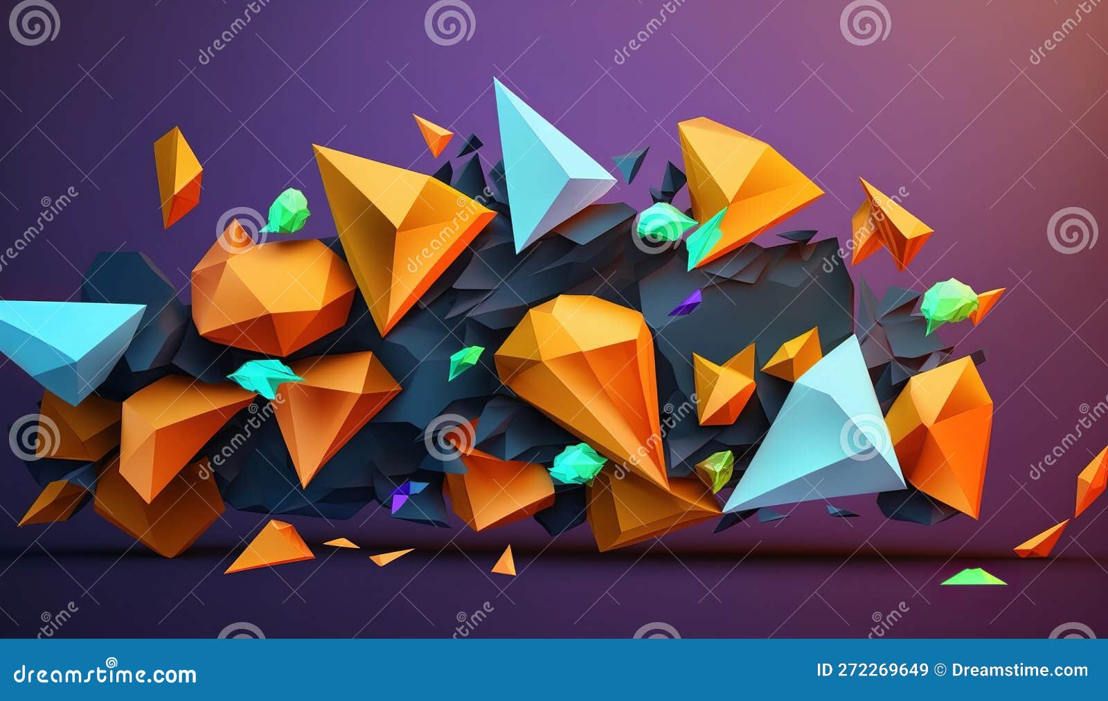 Low Poly Creative Background. Using Your Project Design. Stock ...
