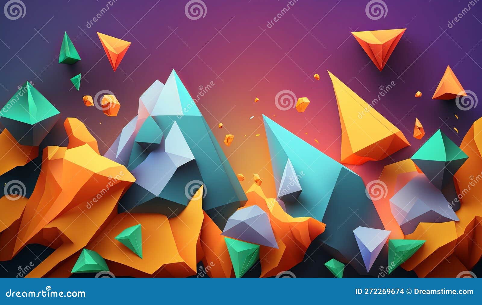 Low Poly Creative Background. Using Your Project Design. Stock Photo ...