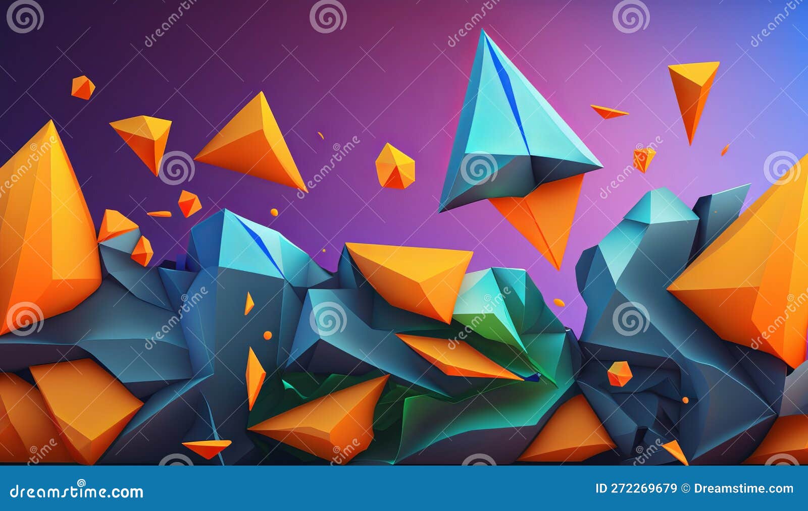 Low Poly Creative Background. Using Your Project Design. Stock Image ...