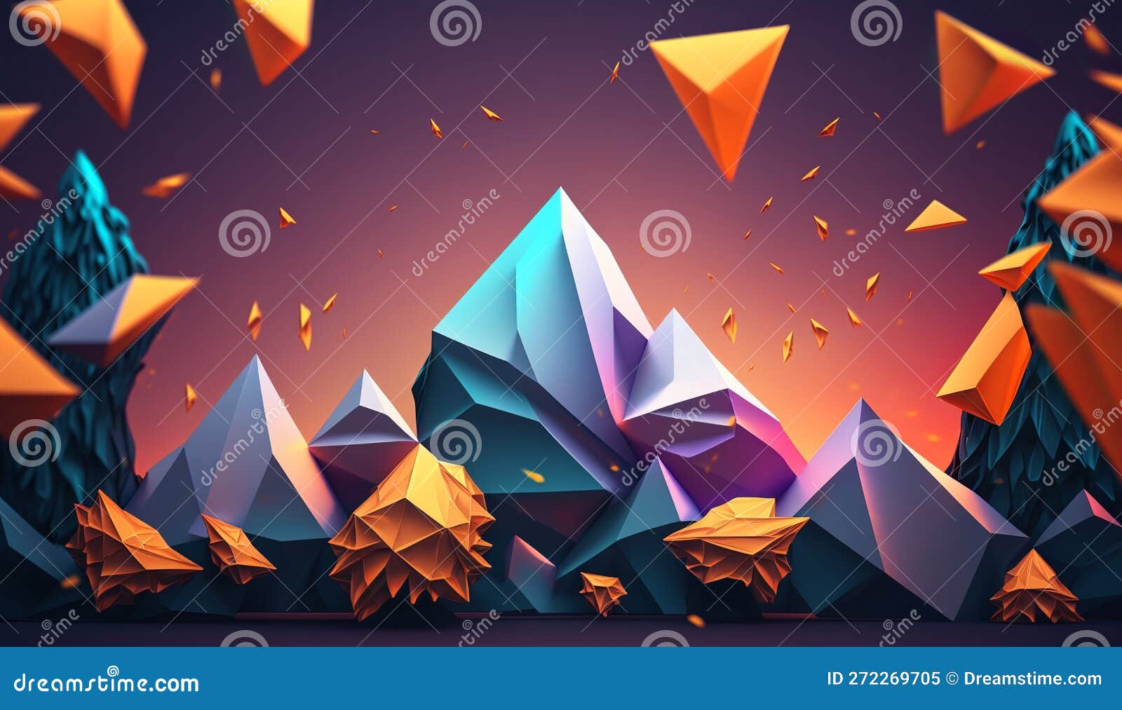 Low Poly Creative Background. Using Your Project Design. Stock ...