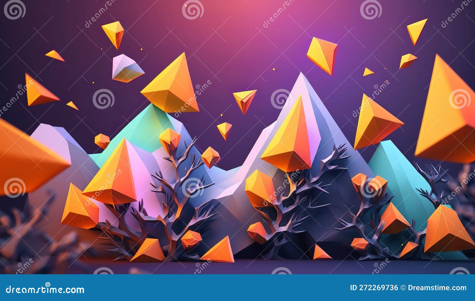 Low Poly Creative Background. Using Your Project Design. Stock Photo ...