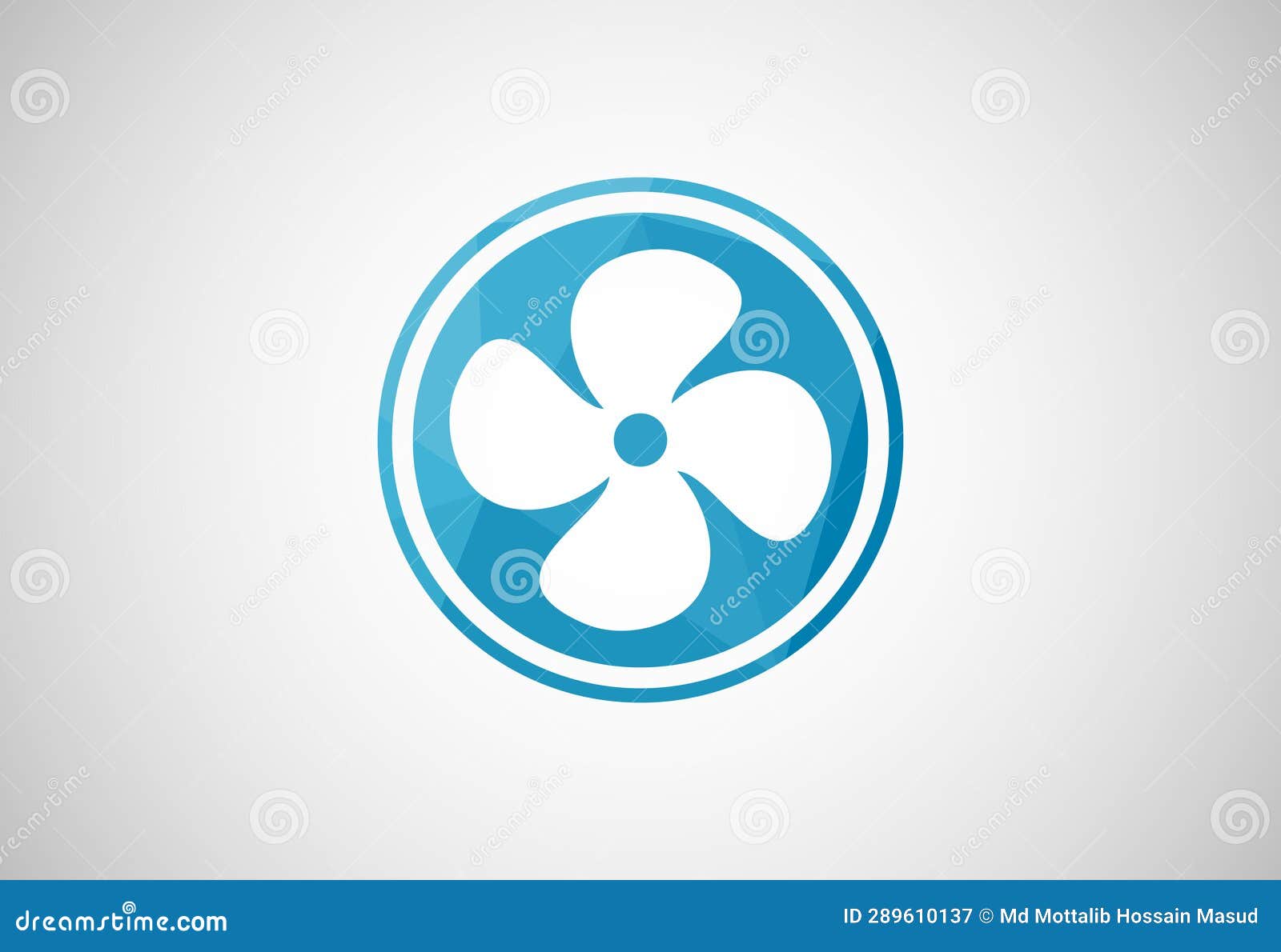 Low Poly and Creative Fan Logo Design, Vector Illustration Stock ...