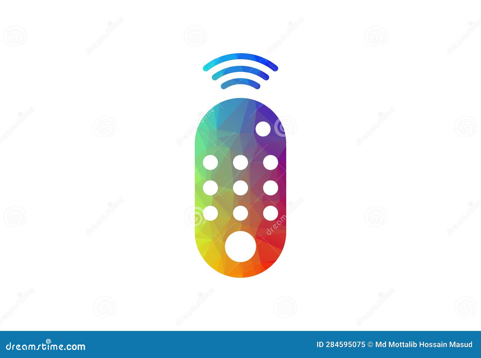 Low Poly and Remote Logo Design, Vector Illustration Stock Illustration ...