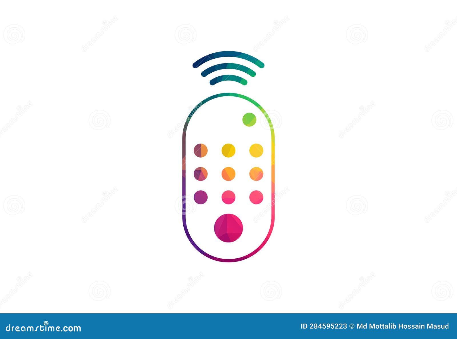 Low Poly and Remote Logo Design, Vector Illustration Stock Vector ...