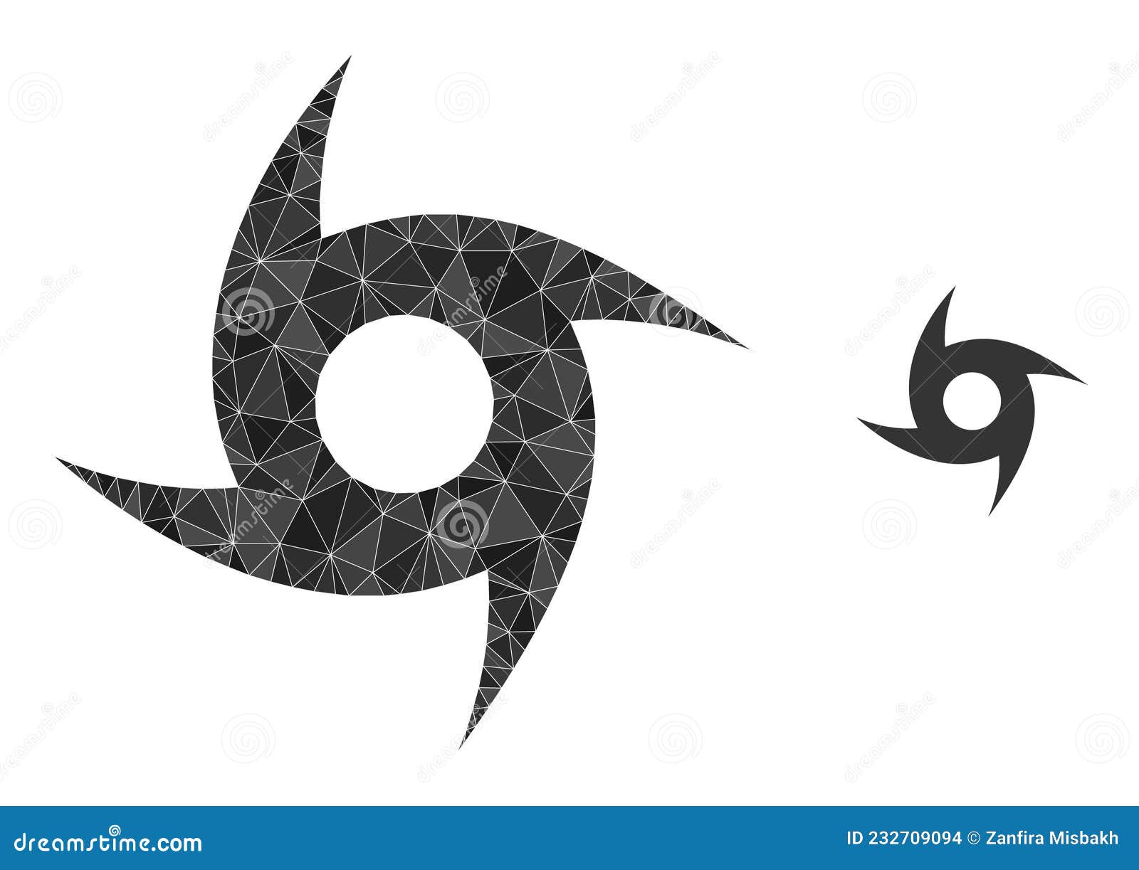 Vector Polygonal Cyclone Icon Stock Vector - Illustration of curl ...
