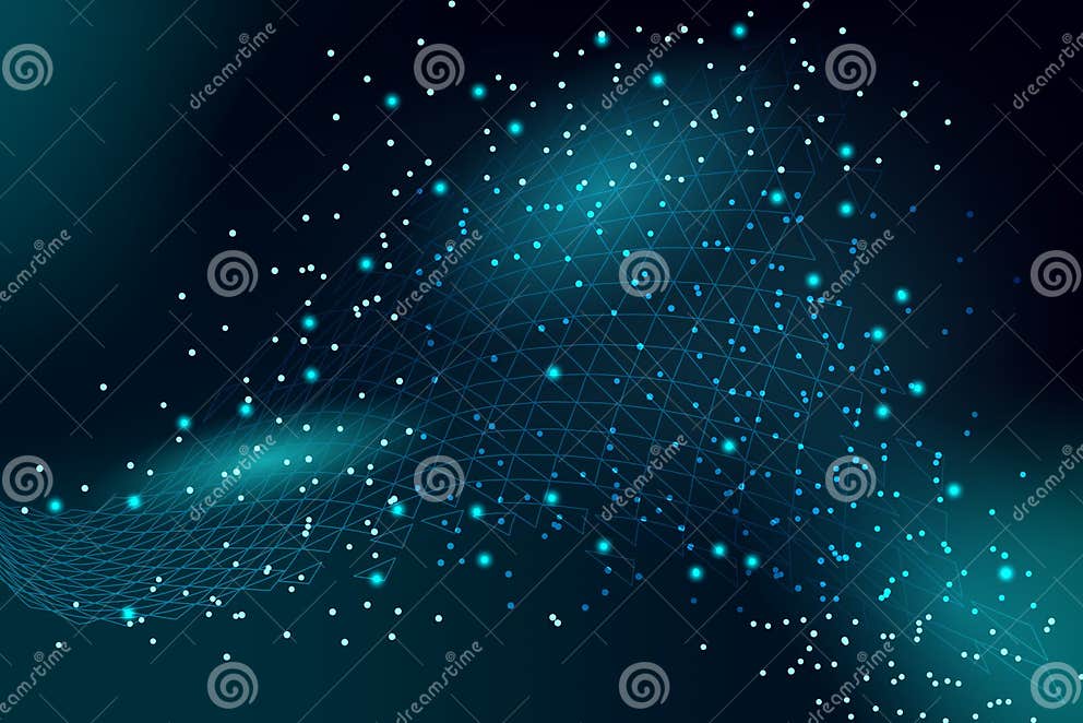 Low Poly 3D Dark Space Polygonal. Innovative Polymer Structure ...