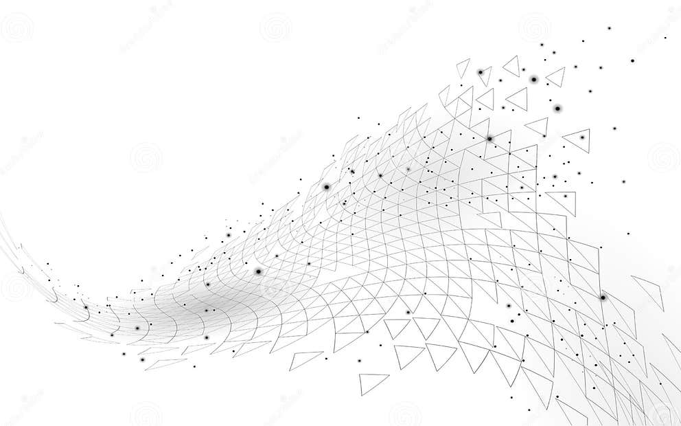 Low Poly 3D Geometric Space Polygonal. Innovative Polymer Chemical ...