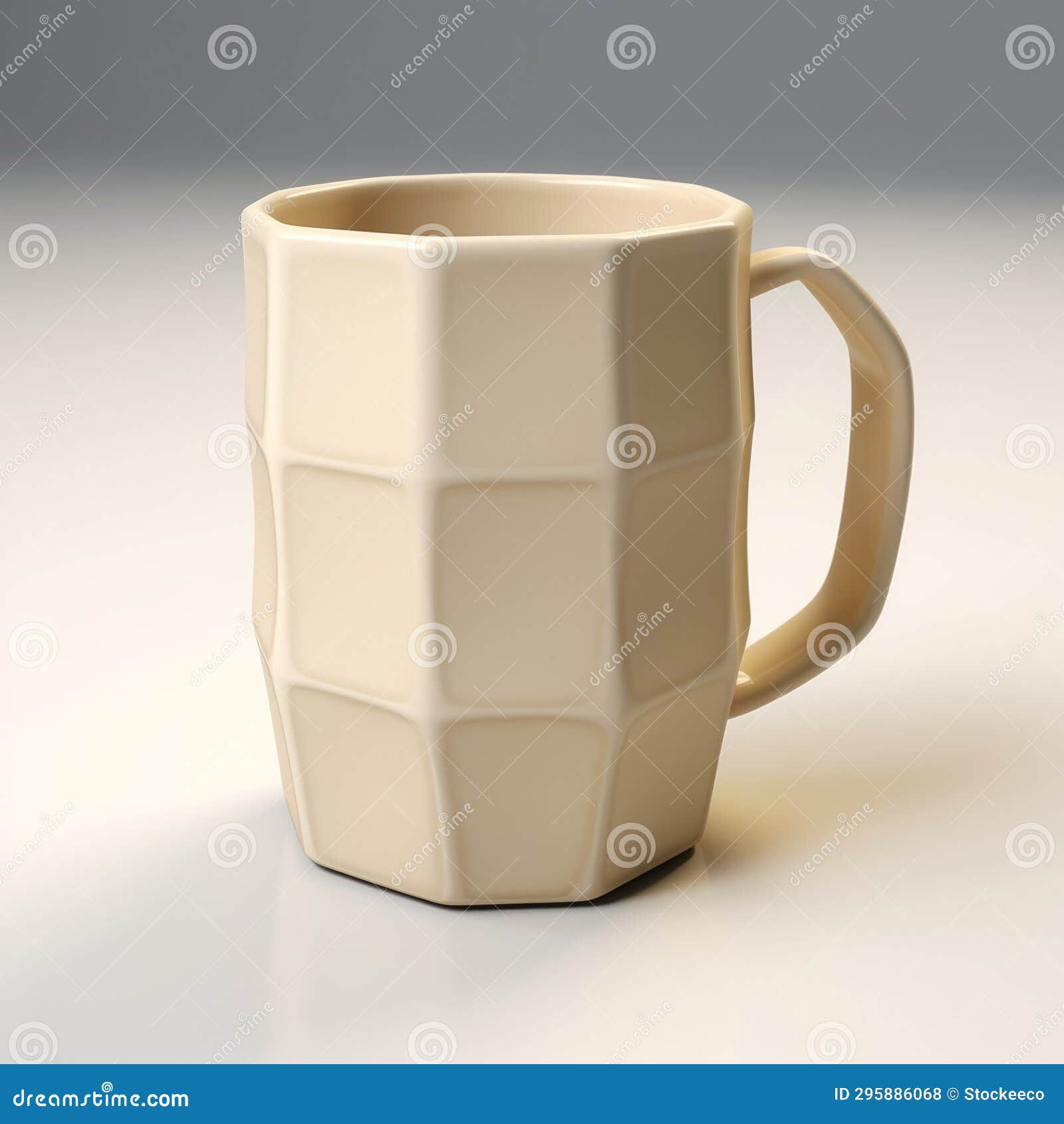 Low Poly 3d Printed Coffee Mug with Handles Stock Illustration ...