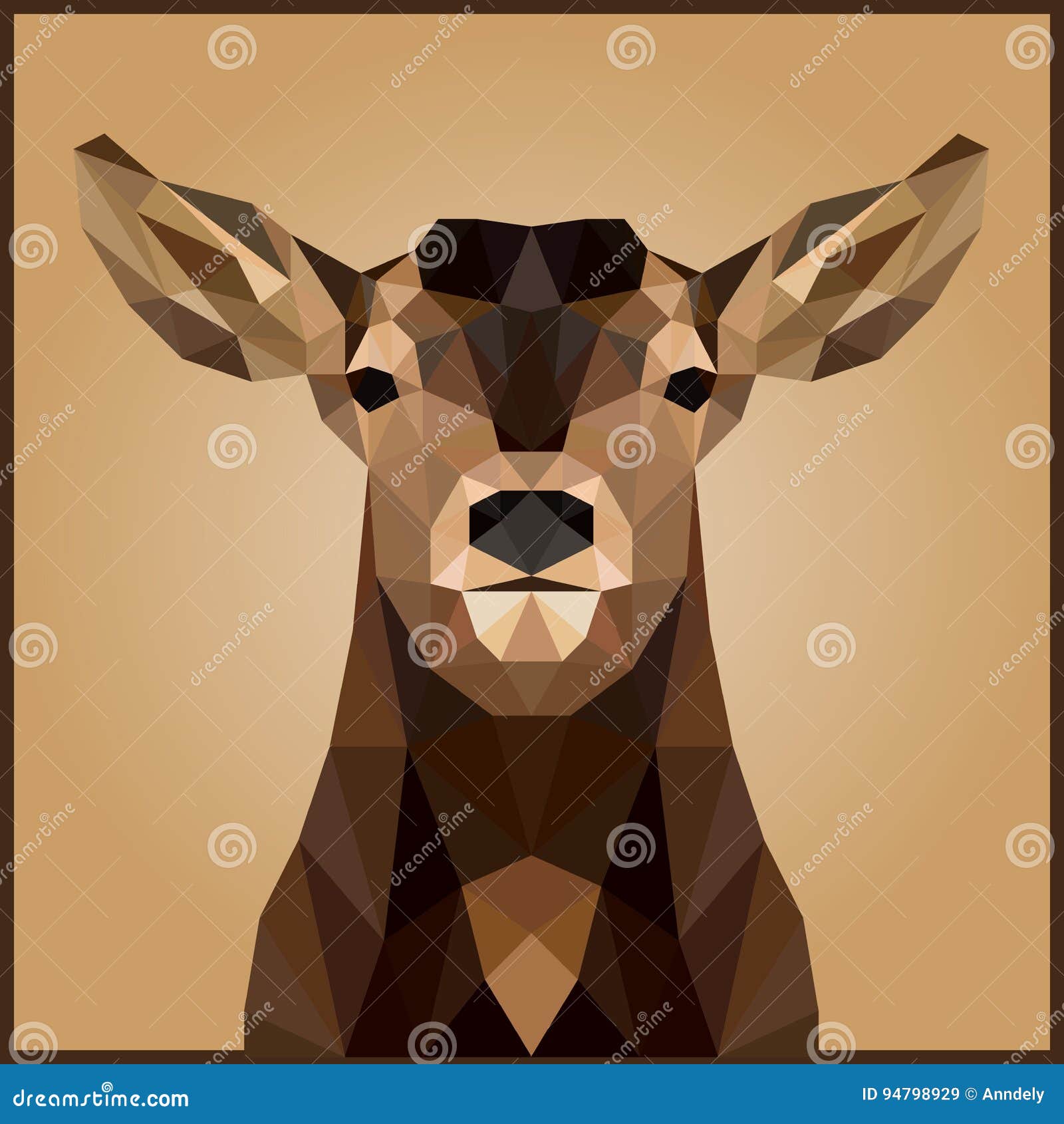 Low Poly Deer Vector Head Design. Royalty-Free Stock Image ...