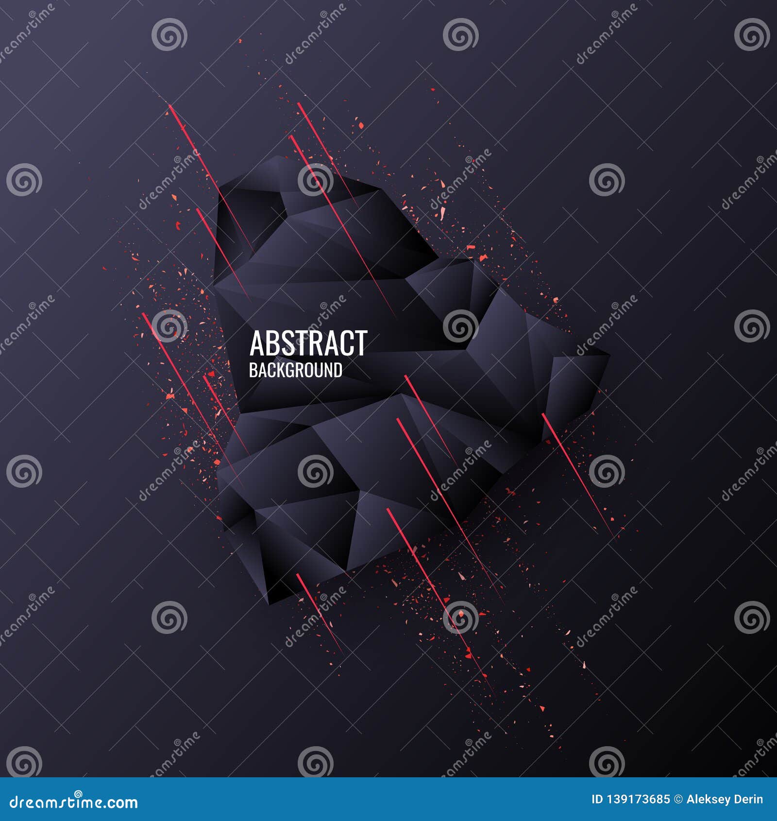 Low Poly Design. Abstract Polygonal Object in the Background Stock ...