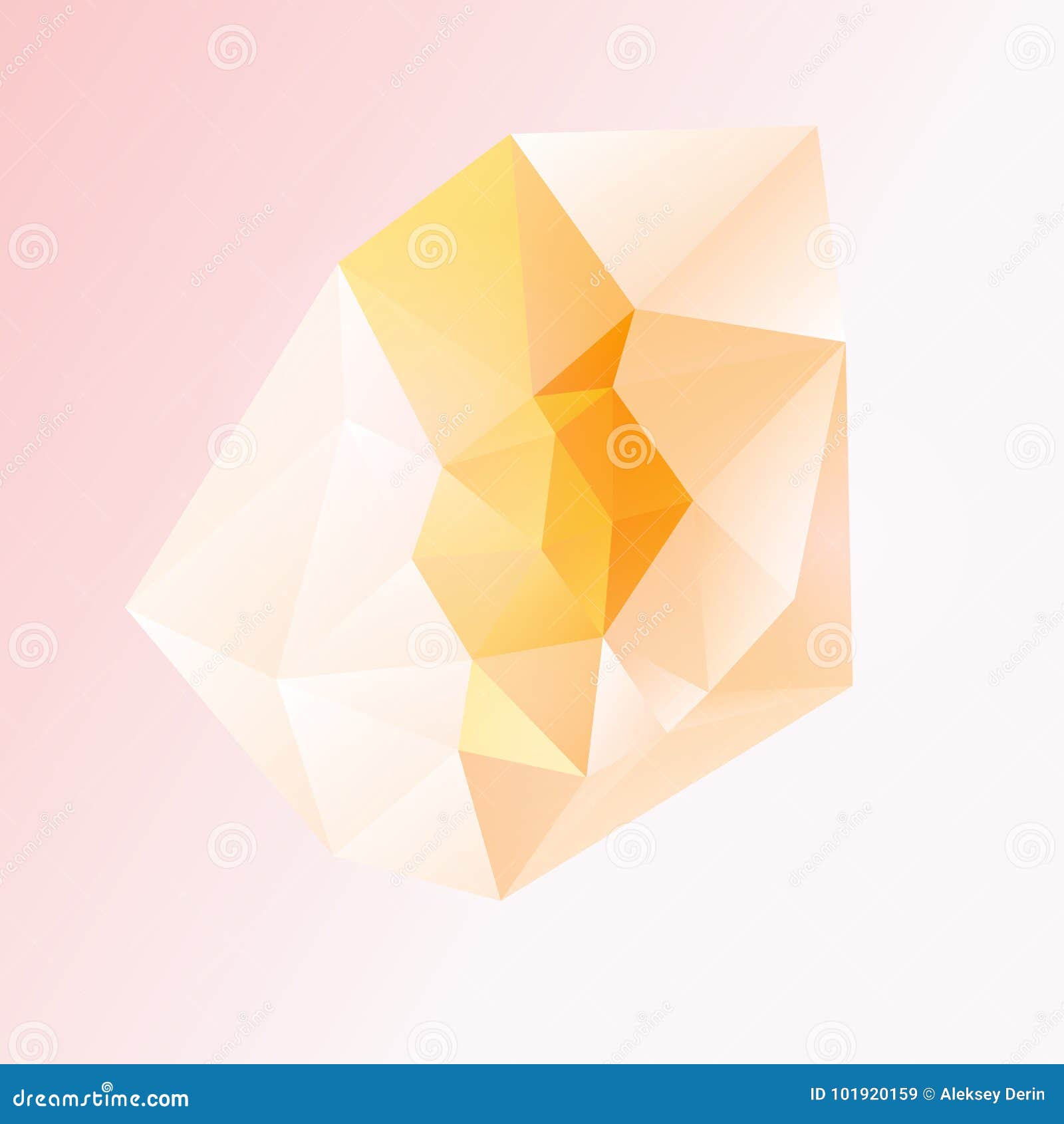 Low Poly Design. Abstract Polygonal Object in the Background Stock ...