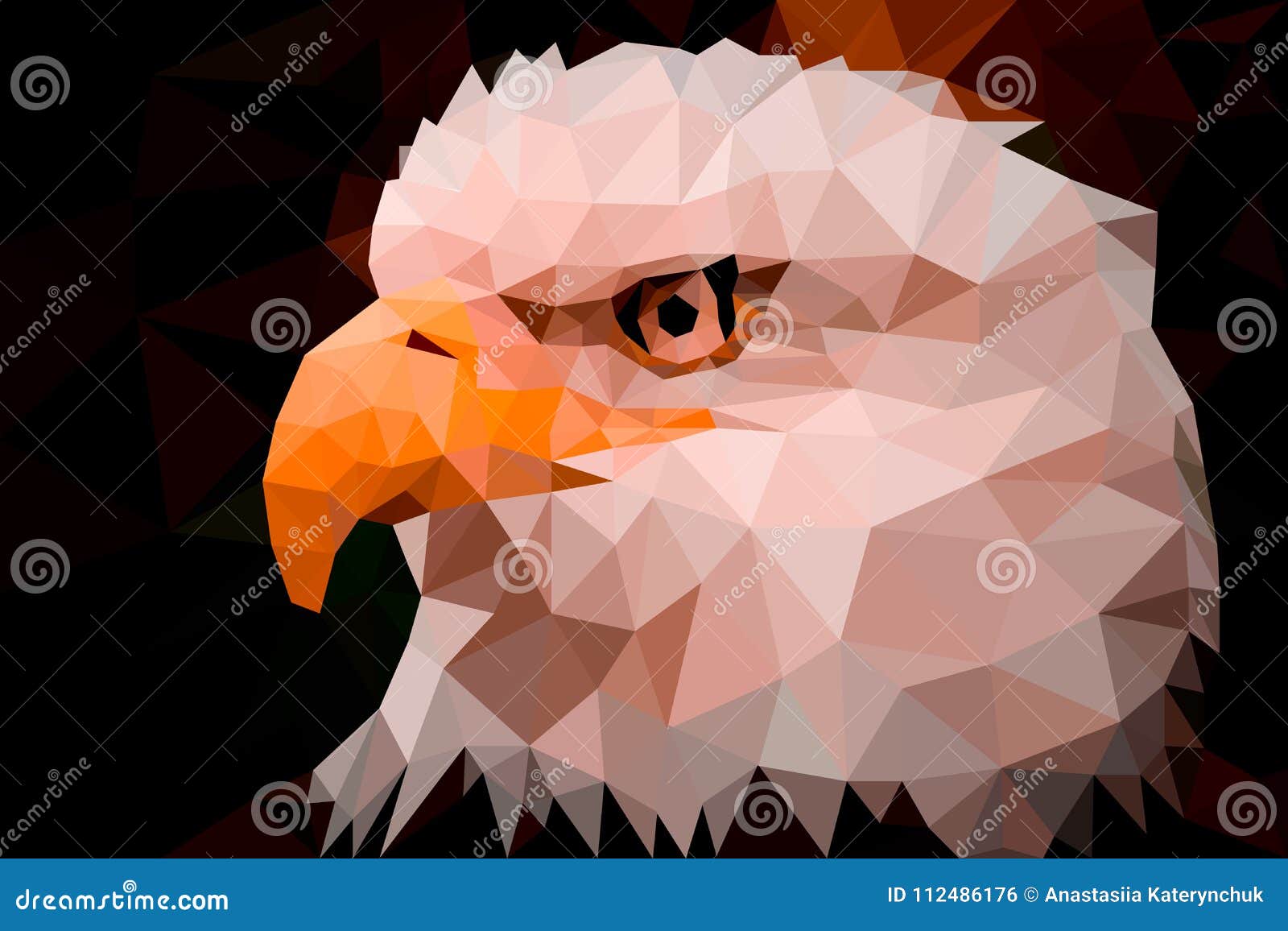 Eagle Low Poly Design Stock Illustrations – 222 Eagle Low Poly Design ...