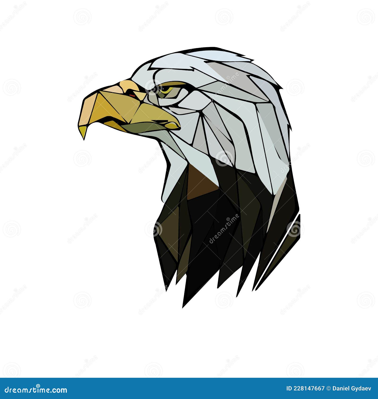 Eagle Geometric Design, Eagle`s Wings Icons Set, Eagles Graphic ...