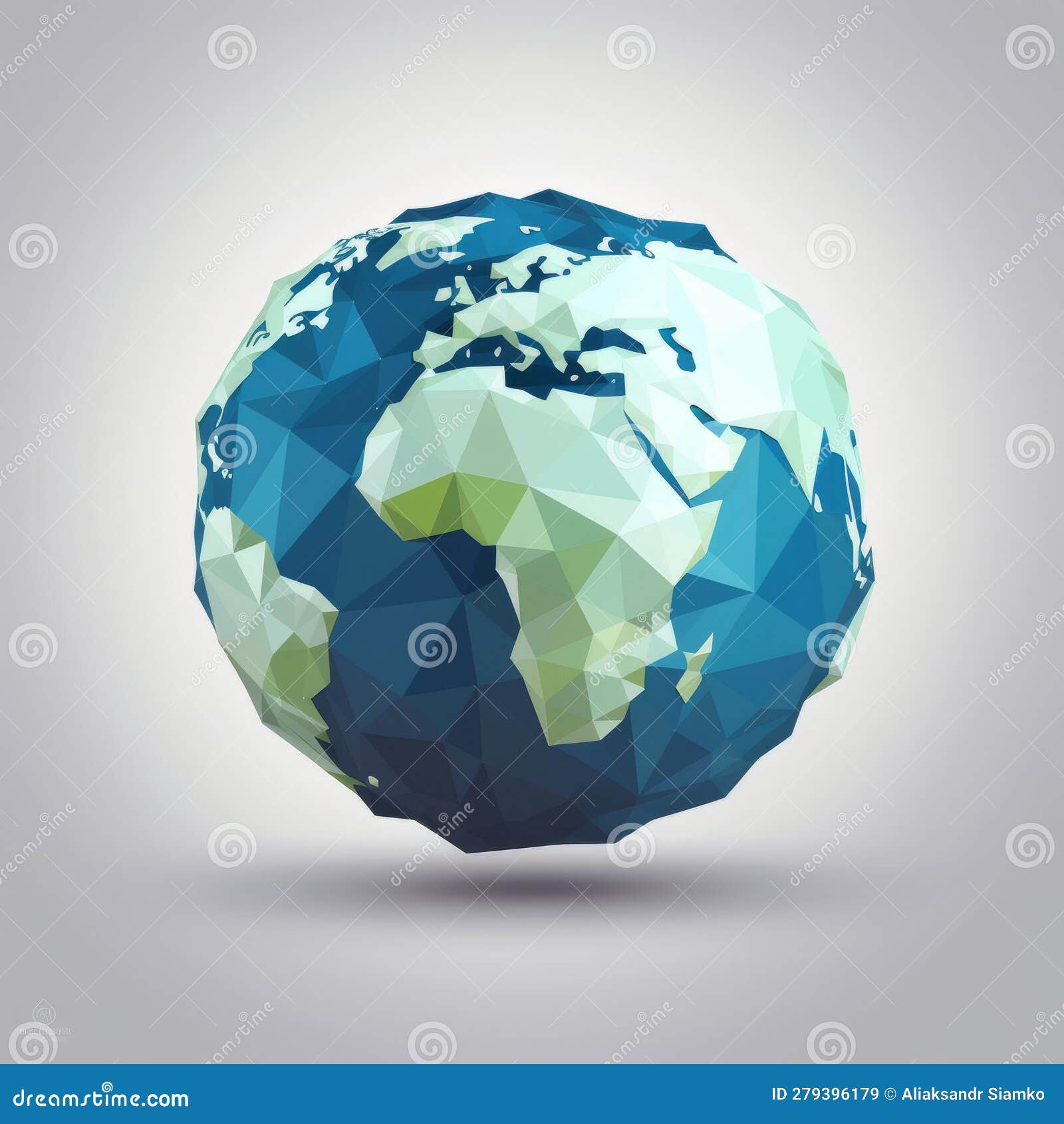 Low Poly Earth Illustration. Polygonal Globe Icon Stock Illustration ...
