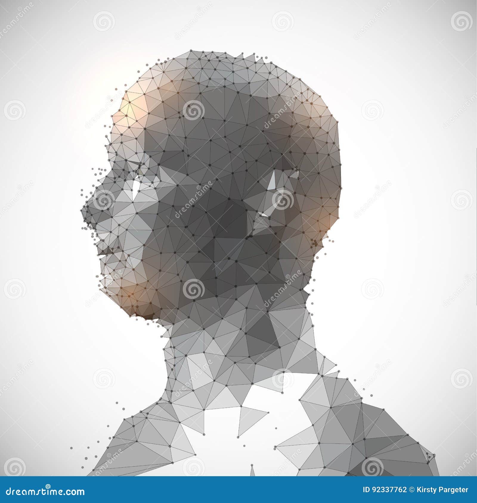 Low poly face design stock vector. Illustration of face - 92337762