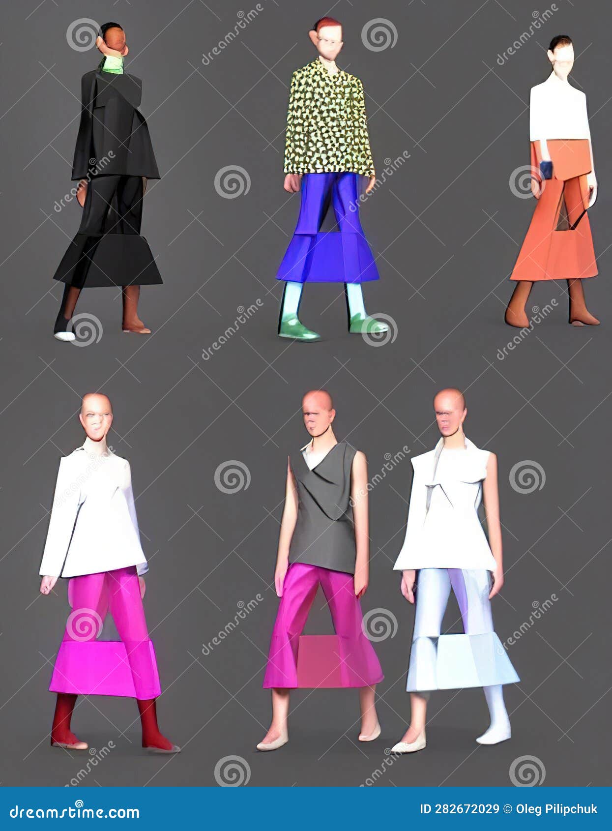 Low Poly: Fashion Show, Entry of Models, Ai Generated Stock ...