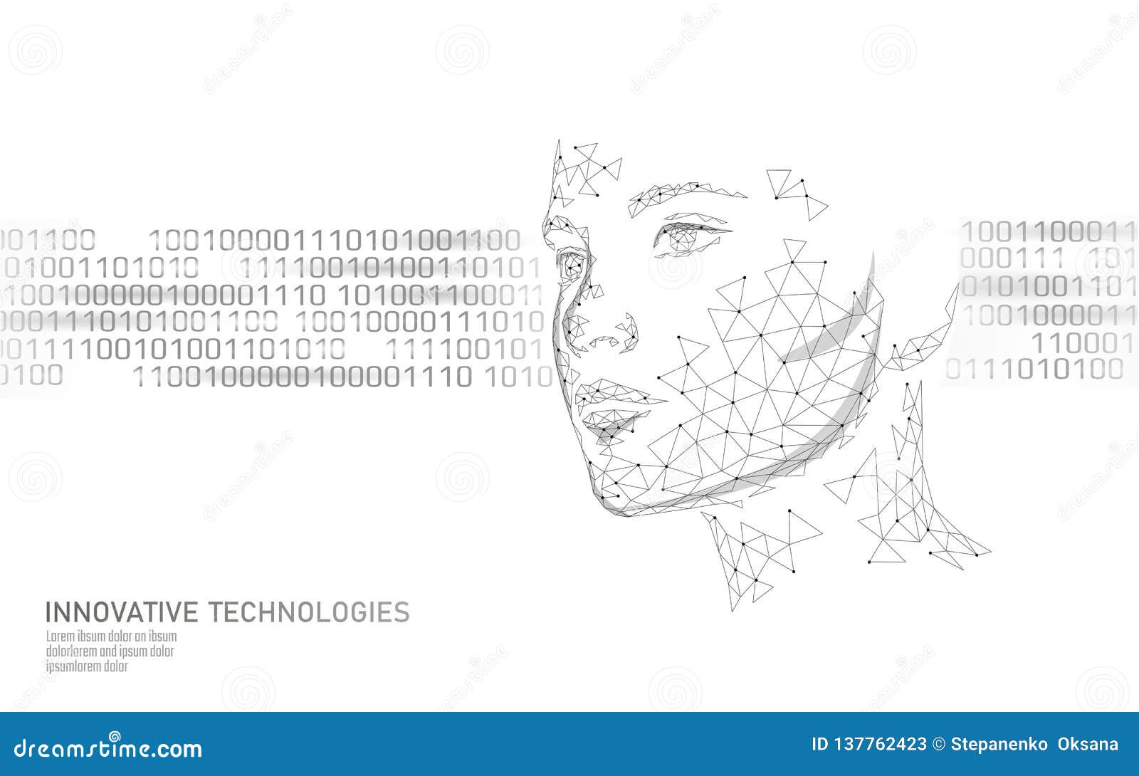 Low Poly Female Human Face Biometric Identification. Recognition System ... Low Poly Female Human Face Biometric Identification. Recognition System ...