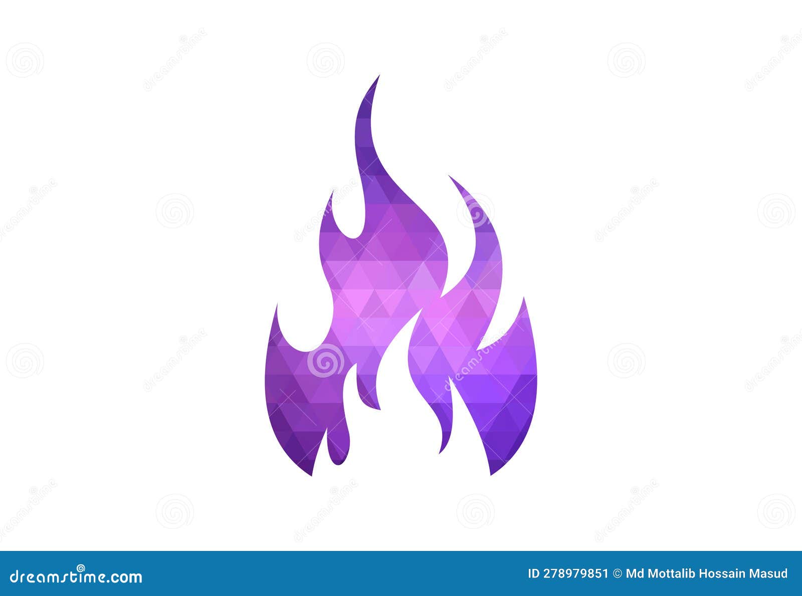 Low Poly and Fire Flame Logo Design, Vector Illustration Stock ...