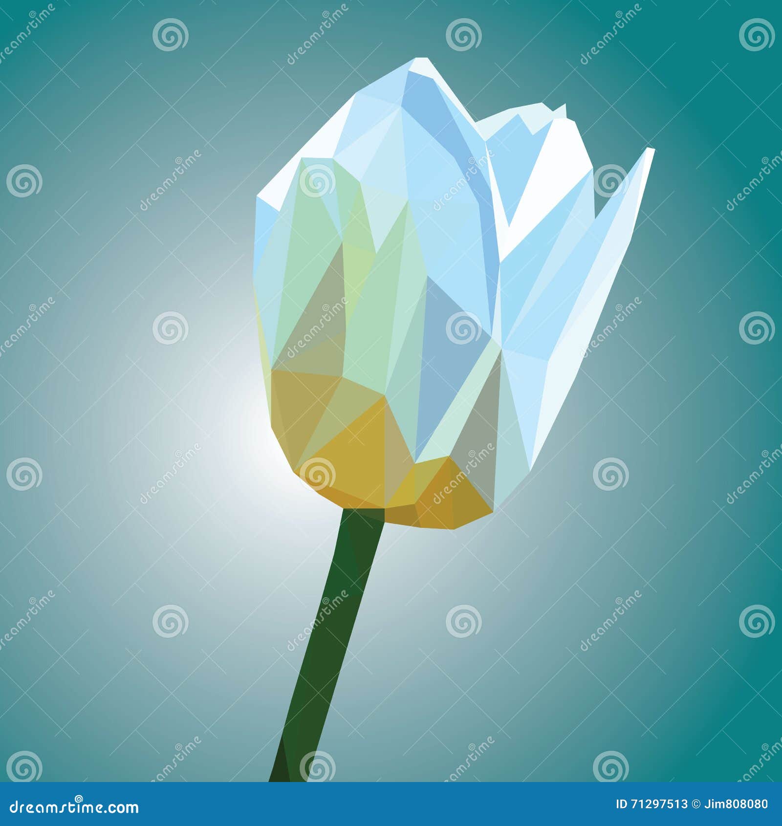 Low poly flower stock illustration. Illustration of flower - 71297513