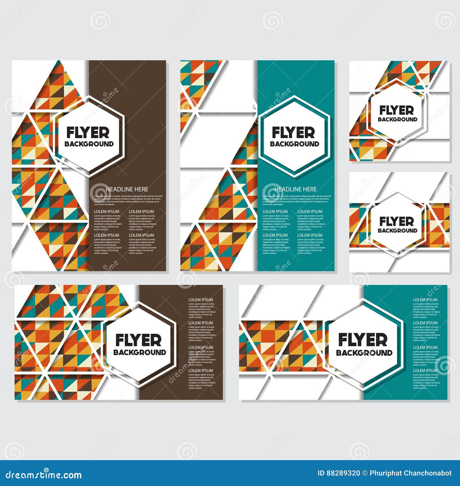 Low Poly Flyer Style Background Design Template Stock Vector ...