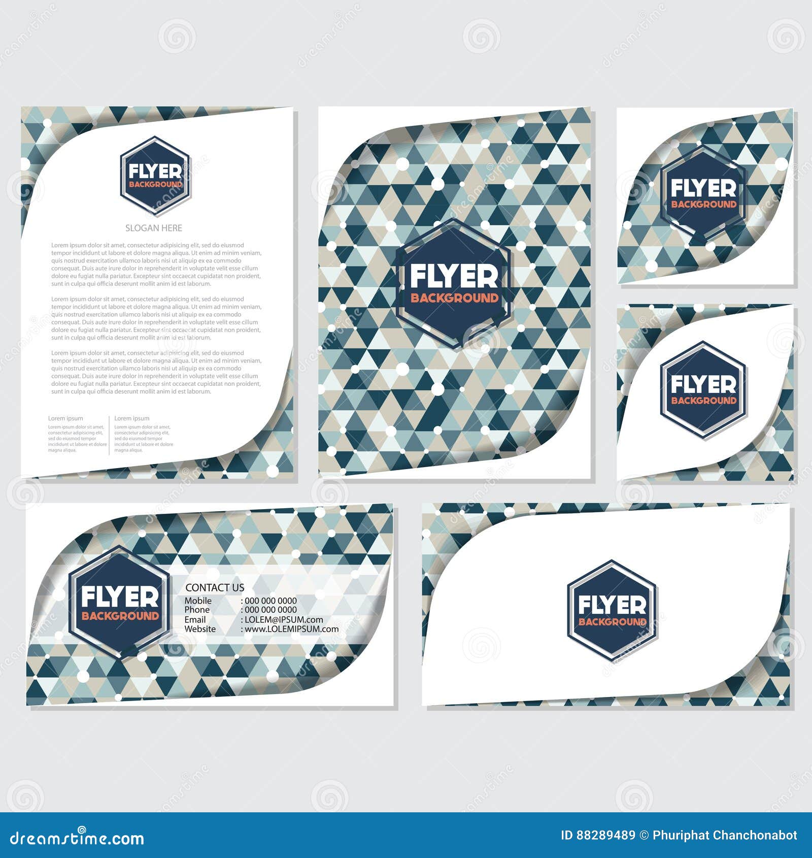 Low Poly Flyer Style Background Design Template Stock Vector ...