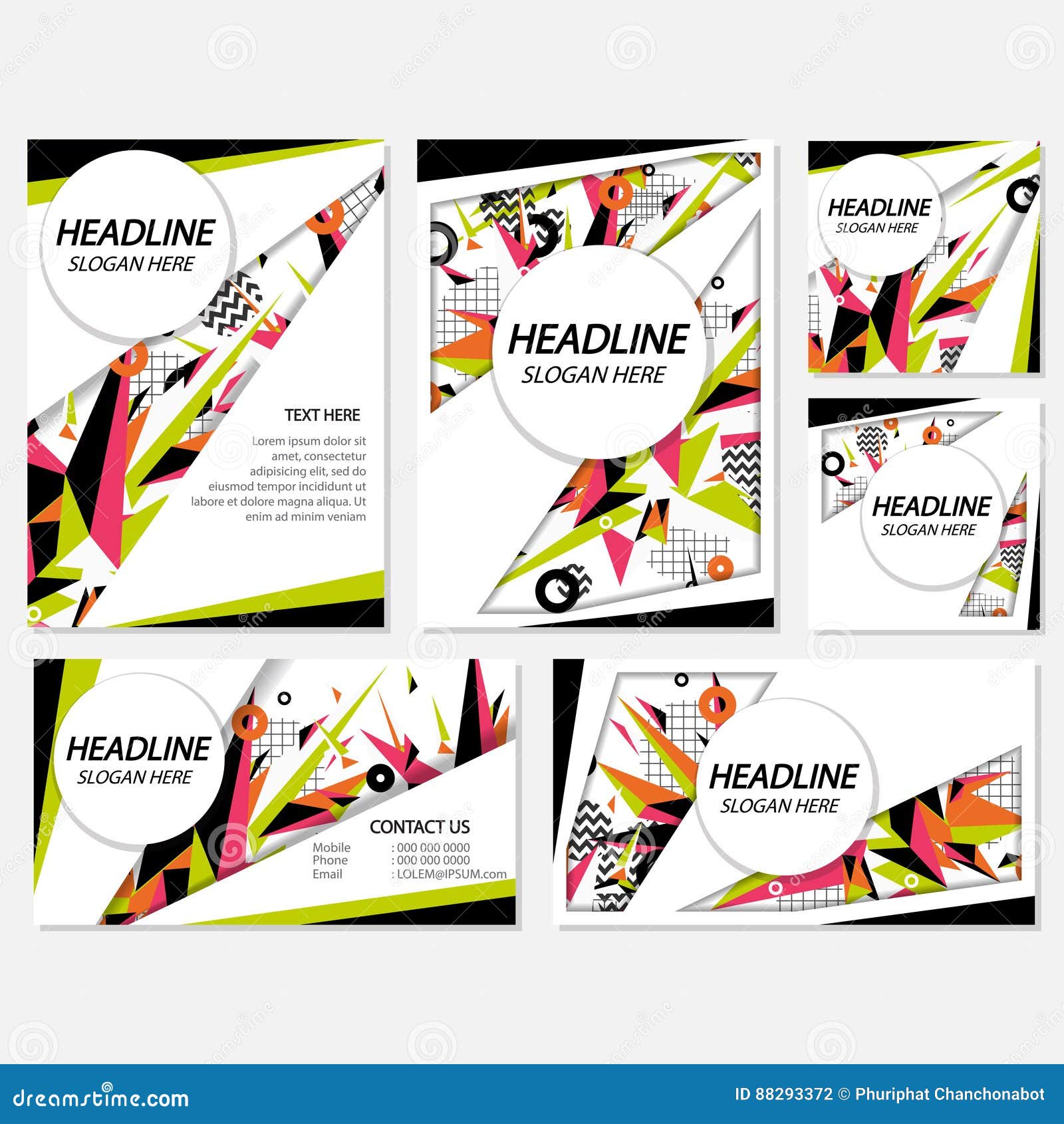 Low Poly Flyer Style Background Design Template Stock Vector ...