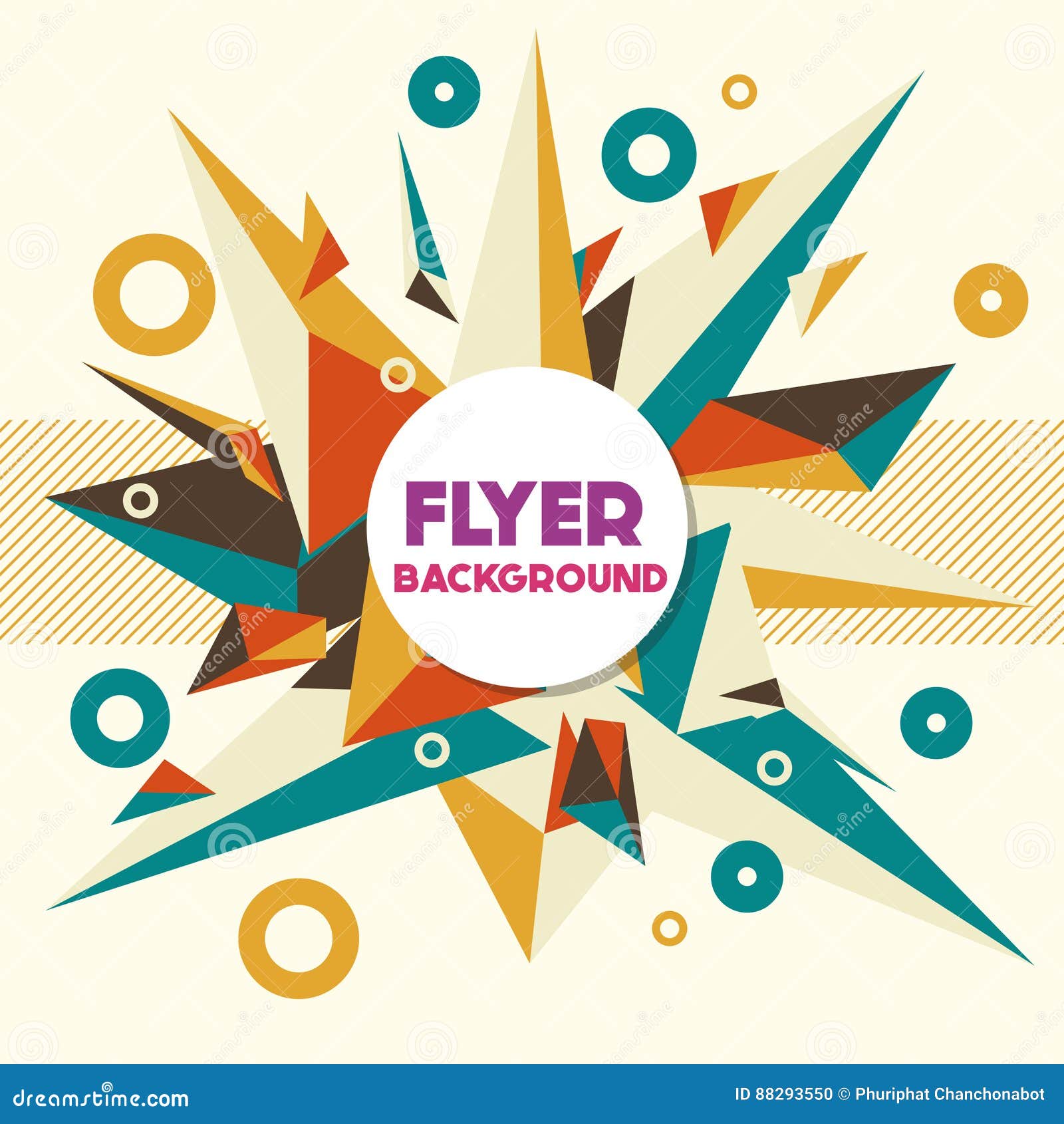 Low Poly Flyer Style Background Design Template Stock Vector ...