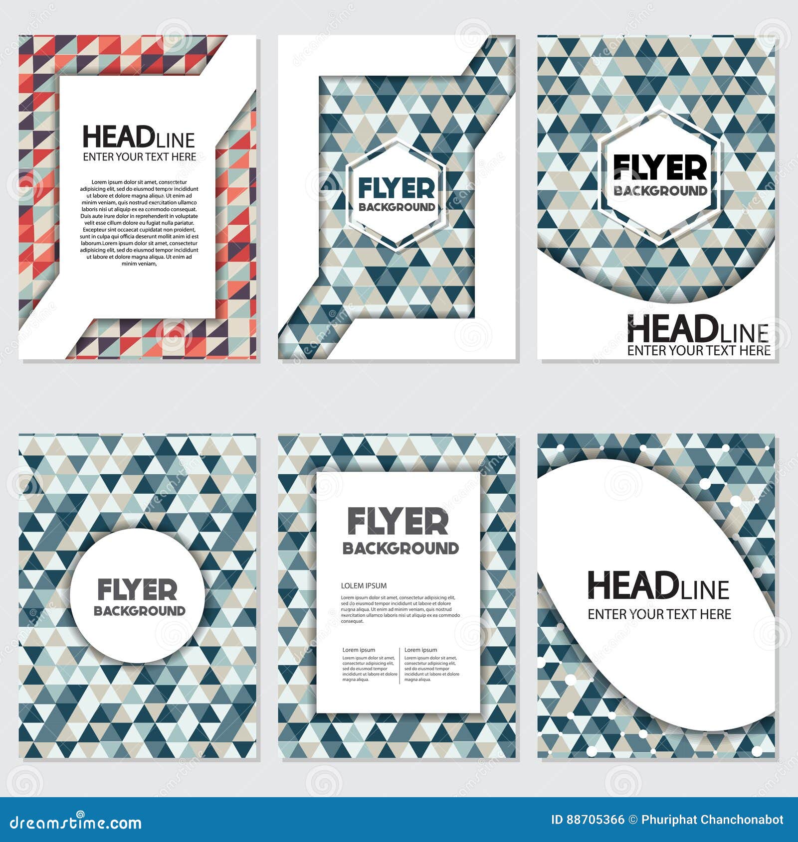 Low Poly Flyer Style Background Design Template Stock Vector ...