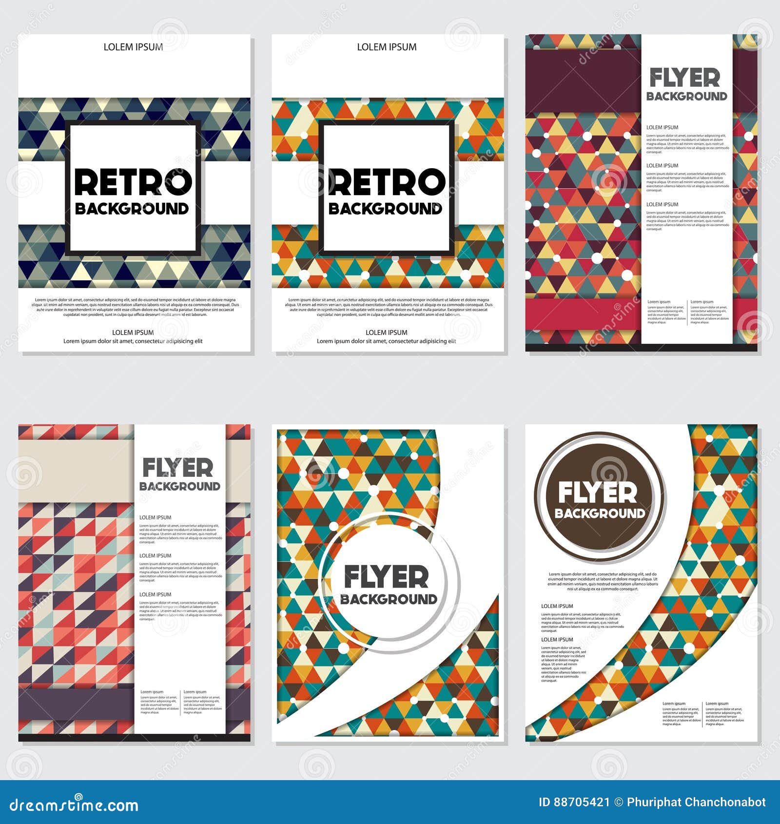 Low Poly Flyer Style Background Design Template Stock Vector ...