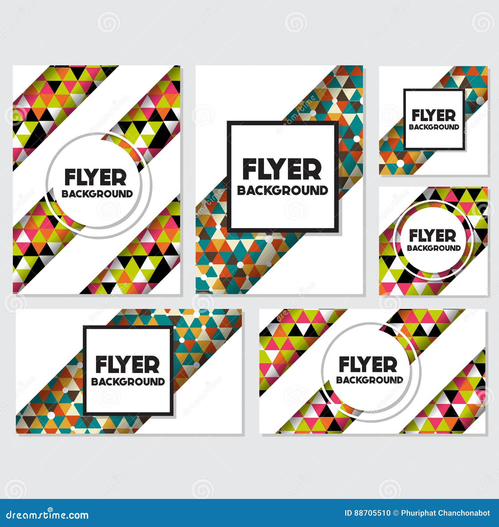 Low Poly Flyer Style Background Design Template Stock Vector ...