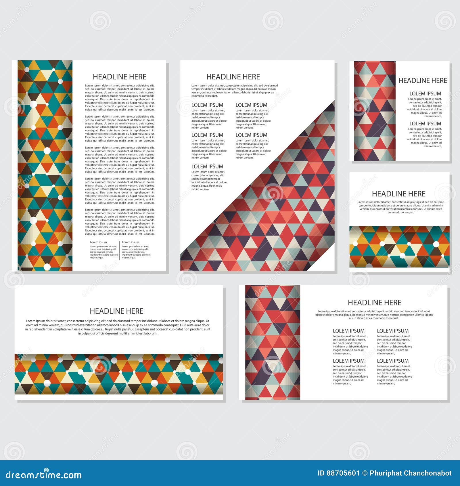 Low Poly Flyer Style Background Design Template Stock Vector ...