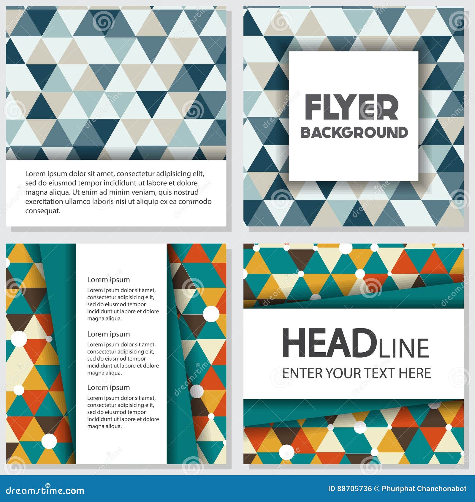 Low Poly Flyer Style Background Design Template Stock Vector ...