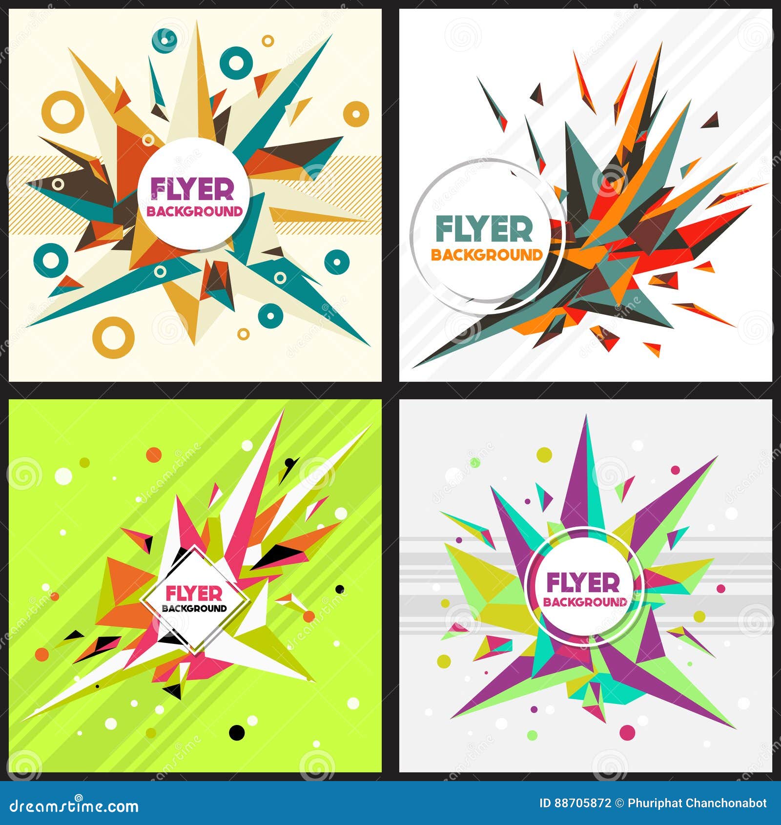 Low Poly Flyer Style Background Design Template Vector Illustration ...