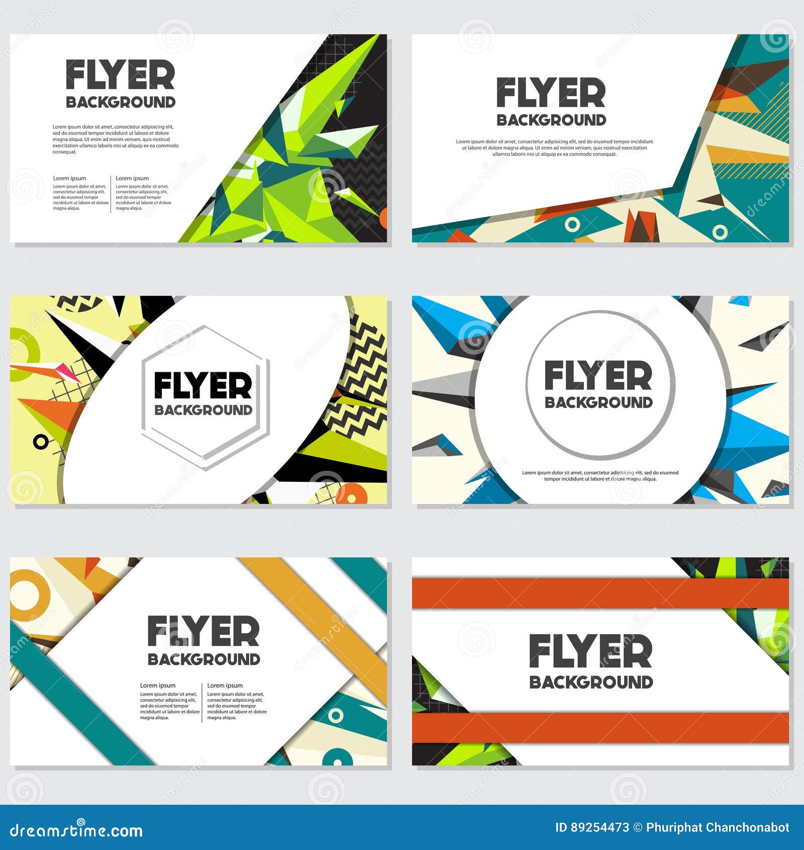 Low Poly Flyer Style Background Design Template Stock Vector ...