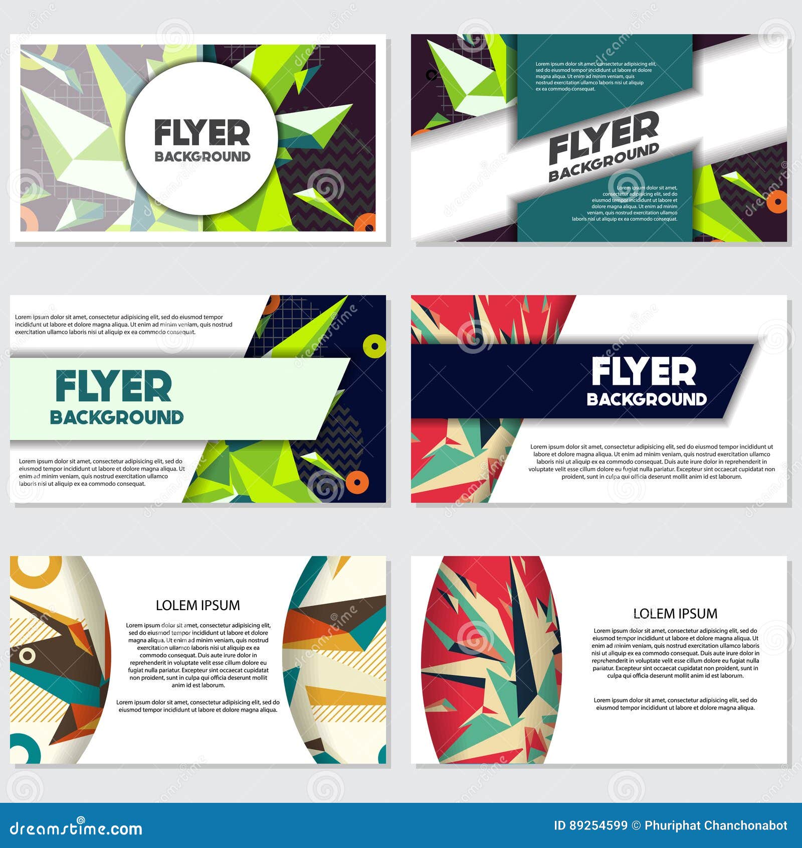 Low Poly Flyer Style Background Design Template Stock Vector ...