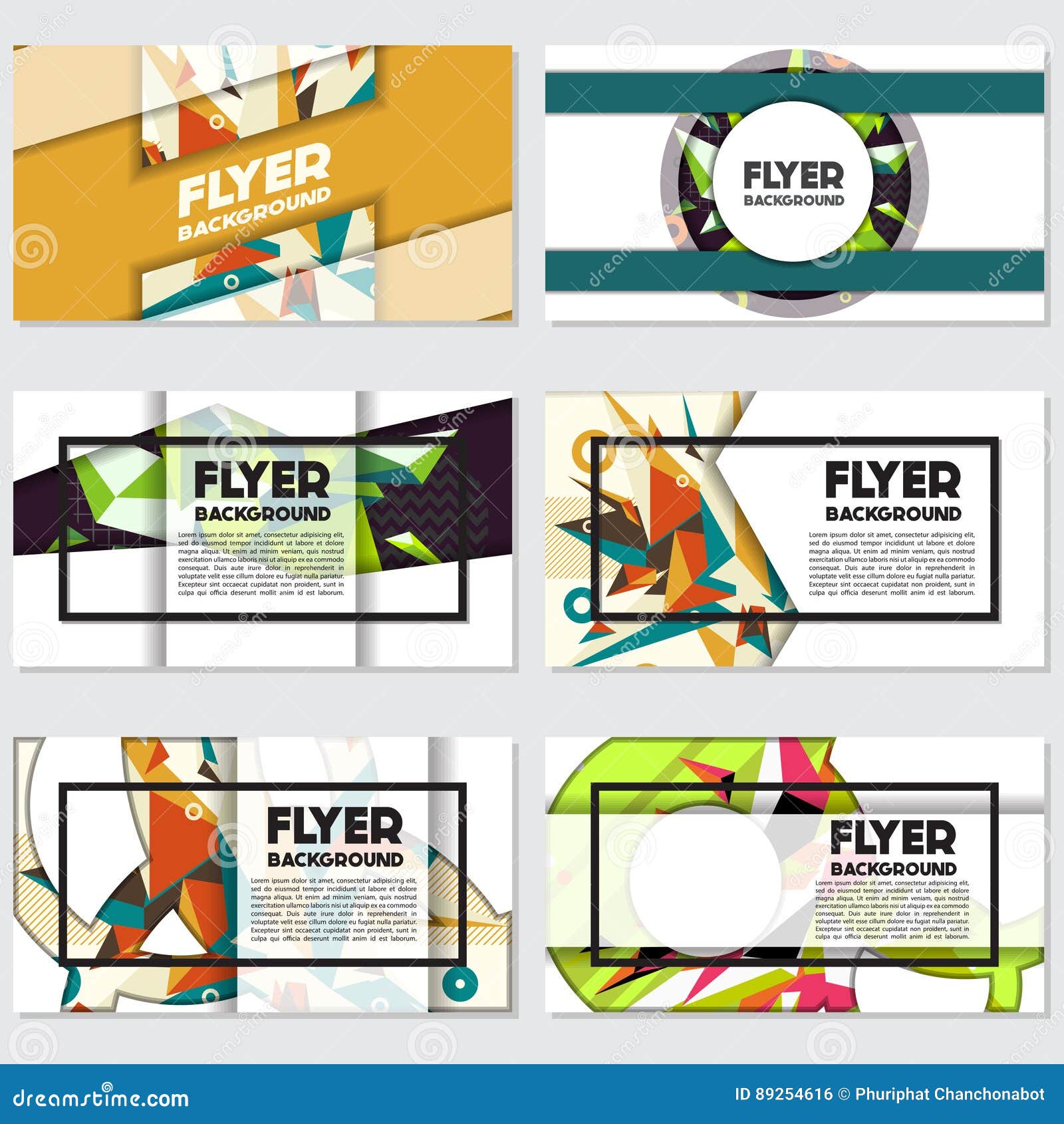 Low Poly Flyer Style Background Design Template Stock Vector ...