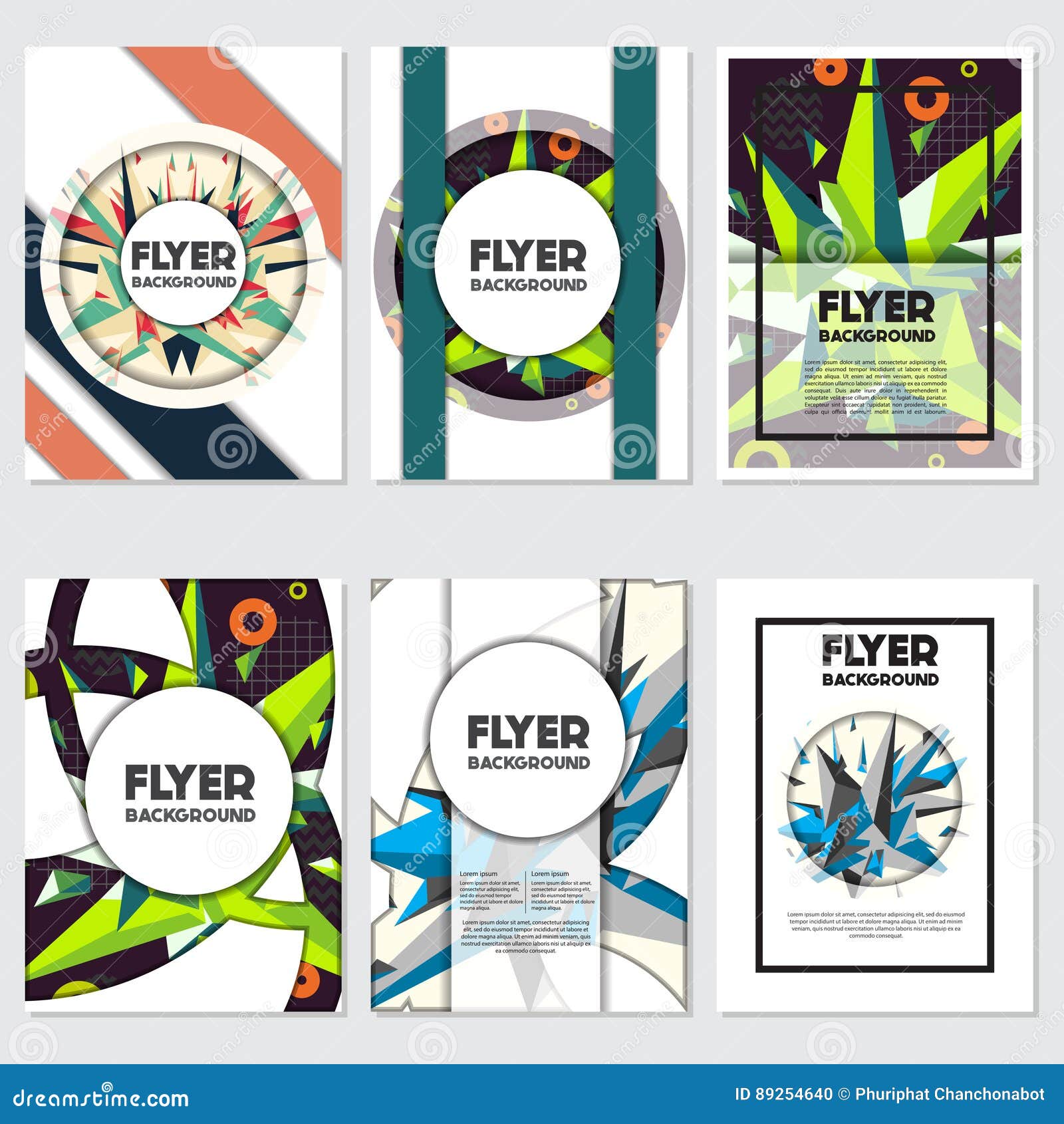 Low Poly Flyer Style Background Design Template Stock Vector ...